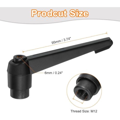 QUARKZMAN 2 x M12 Adjustable Quick Rotary Lever Clamp Handle with ...