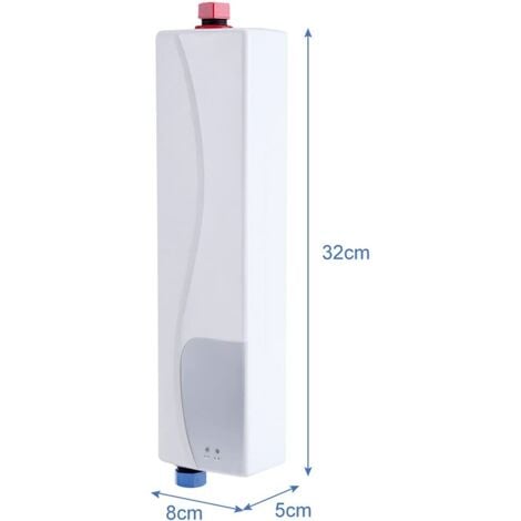 SJLERST Mini Chauffe-eau électrique sans réservoir, 220V Chauffe-eau électrique instantané sans ...