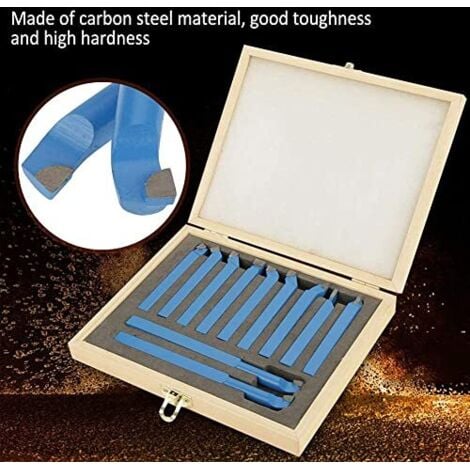 SJLERST 11Pcs Outils de tour Bits, Tour de coupe au carbure Ensemble d ...