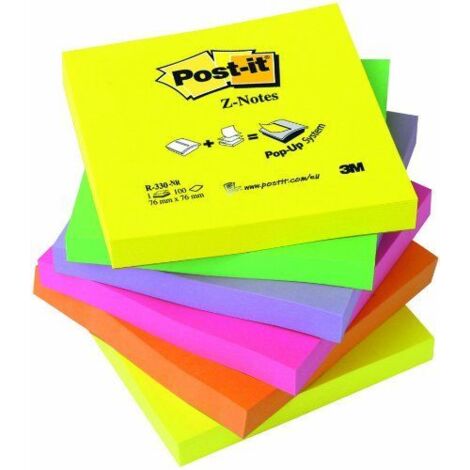 Bloc de notas adhesivas quita y pon post-it 76x76 mm z-notesultra ...