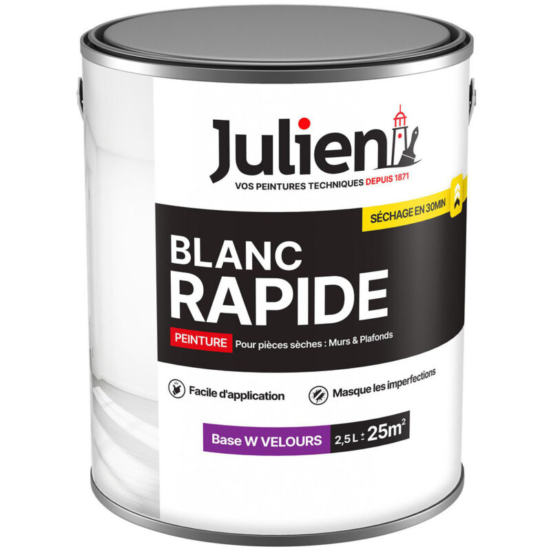 Blanc Rapide Velours - [ffffff]165750 - Base White - 2.5l - Julien