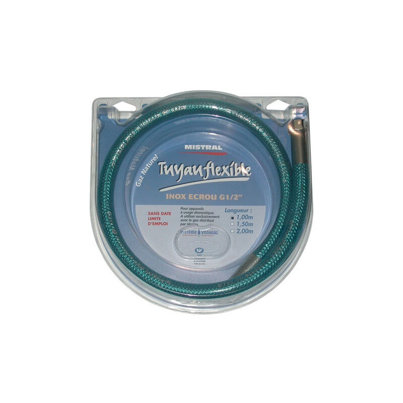 Tuyau Gaz Naturel - Flexible - Inox - 1,5 M - Mistral Gaz