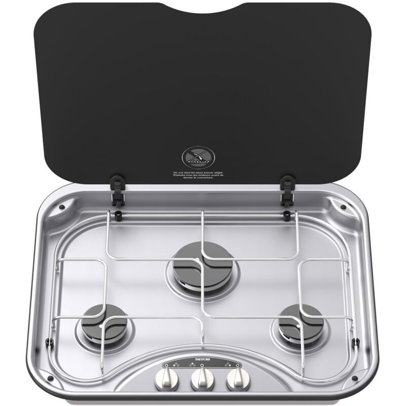 Réchaud Encastrable 3 Feux Basic Line 345 Avec Grille Chromée - Thetford