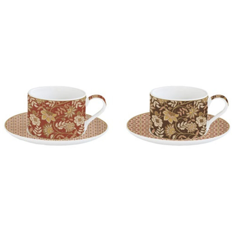 Coffret 2 Tasses Déjeuner 24 Cl - Fleurs De Rêves - Easy Life