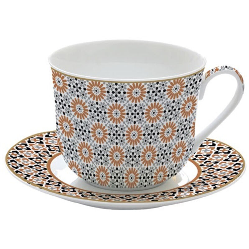 Coffret Tasse Déjeuner 40 Cl - Geo Ethnic - Easy Life