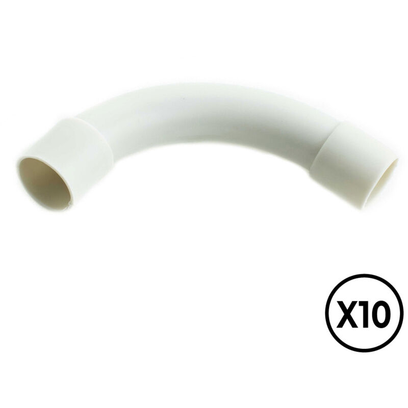 Manchon Pvc Courbé à 90° ø 20 Mm, Gris, 10 Unités