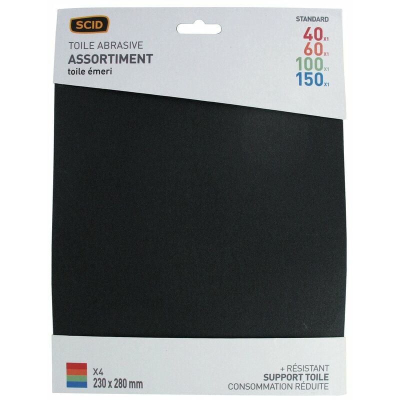 Toile émeri 230 X 280 Mm 40 X 1 / 60 X 1 / 100 X 1 / 150 X 1 4
