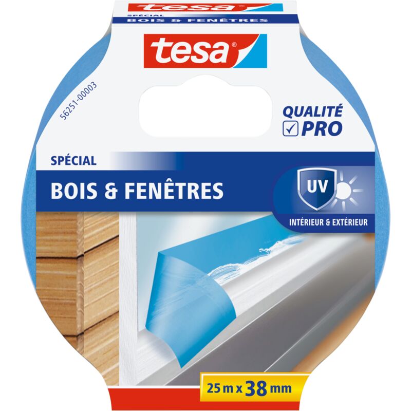 Tesa Masquer Bleu Bois Fenet25x38 - Tesa