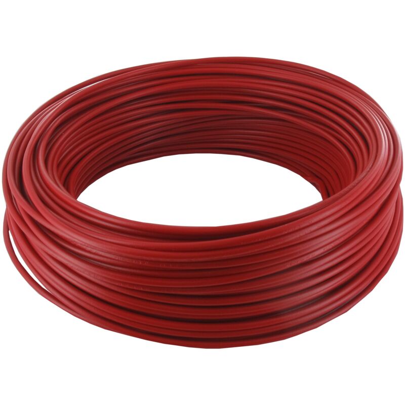 Fil électrique Souple De Couleur Rouge. Section 1,5mm² - L: 50m.