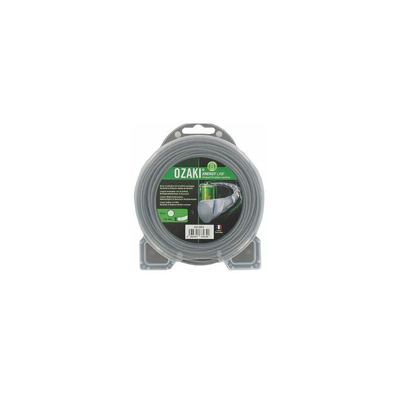 Coque Fil Nylon Ondulé Rond Ozaki Energy Line. - Longueur: 15 M, ø: 1,60mm.