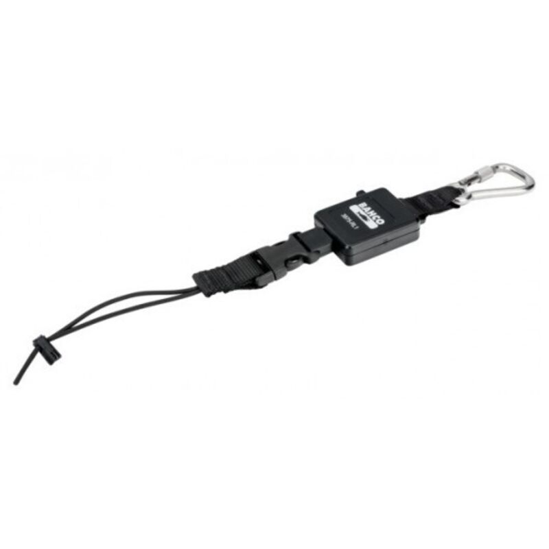 BAHCO - Lanière rétractable avec mousqueton non détachable, 0,9 kg, 1 m