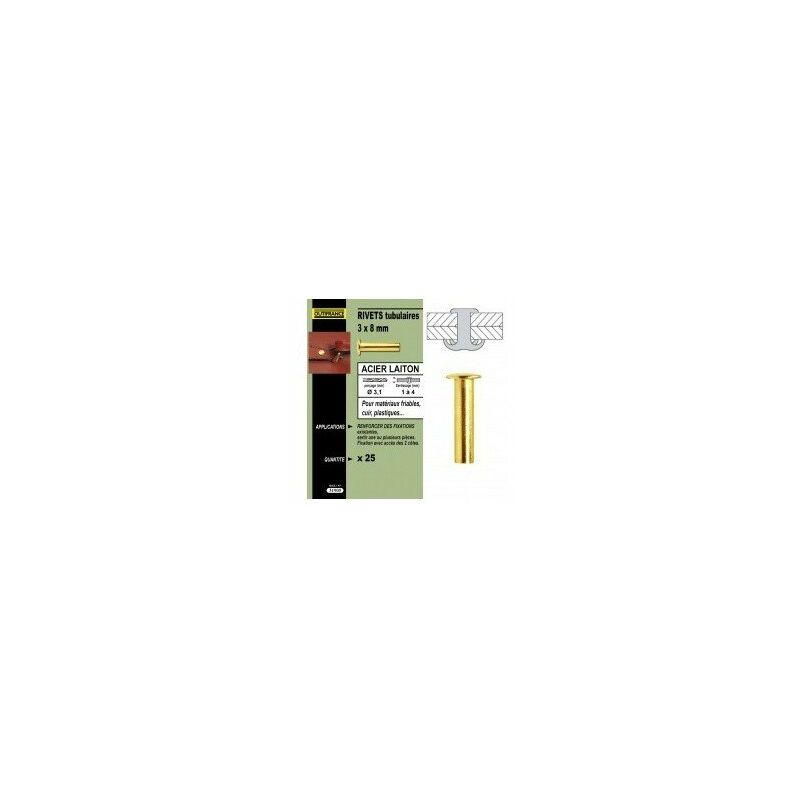 Rivet Tub Acier/laiton 3x8 (25)31905
