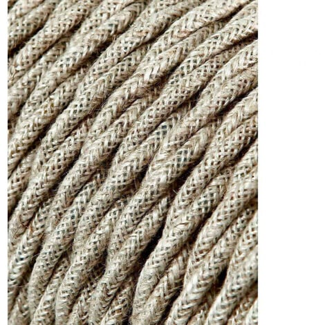 Câble Textile Tressé 2x0.75mm Lin 5m