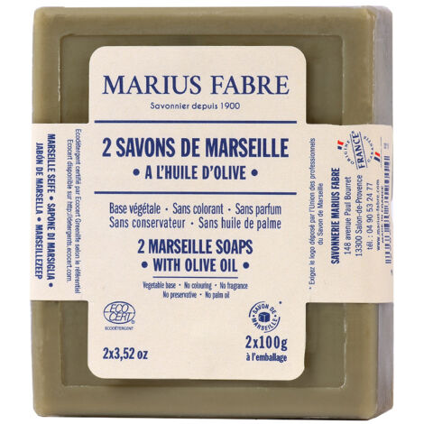 Savons De Marseille à L'huile D'olive 2x100g - Marius Fabre