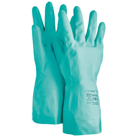 12 Gant Sol-vex Nitrile Non Supporte Suede Lg 33 Cm Ep. 0.38 Vert T 8 ...