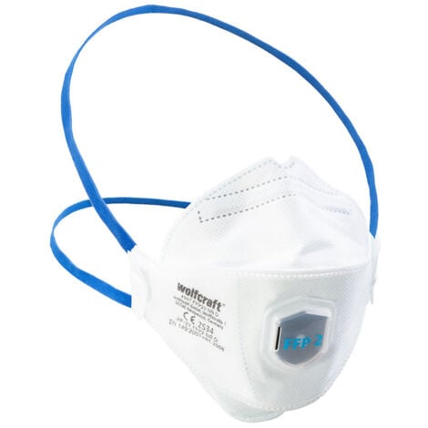 Pack 2 Masques Anti-poussière Ffp2 Nr D Avec Soupape Respiratoire Et Filtre 4947000 Wolfcraft