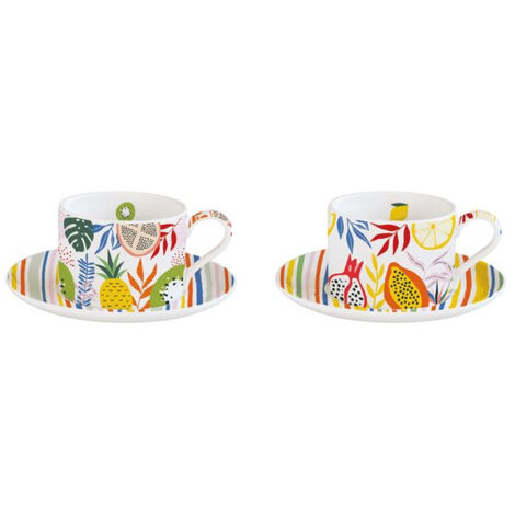 Coffret 2 Tasses Déjeuner 24 Cl - Tutti Frutti - Easy Life
