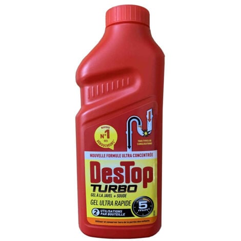 Destop Déboucheur Gel Turbo 2 Doses 500 Ml - Destop