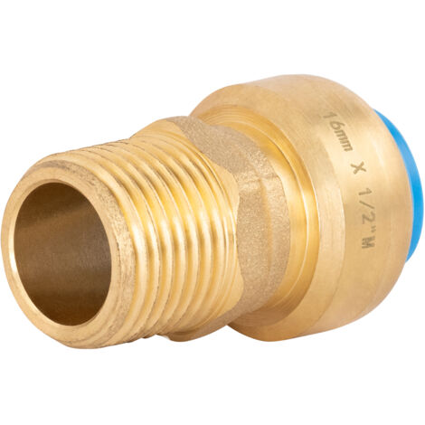Raccord droit mâle 16mm – Sortie 15x21 – Laiton pour plomberie ...