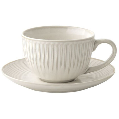 Tasse à Thé Gallery Blanche Porcelaine Fine, Design épuré - Easy Life