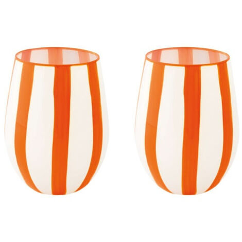 Verres à eau Pozzi Milano Twist Match en boîte cadeau orange de 500 ml ...