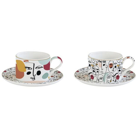 Coffret 2 Tasses Déjeuner 24 Cl - Modernism - Easy Life