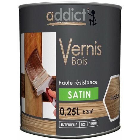 Vernis Bois Satiné 250ml Incolore - Addict