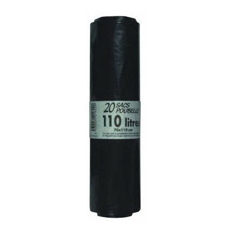 Sac Poub 110lx20 Noir 50 Microns - Publi Embal
