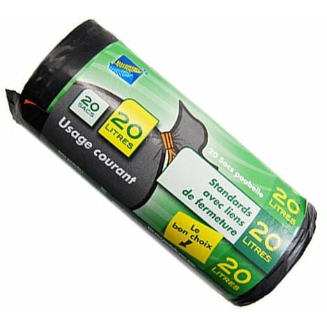 Sac Poub 20lx20 Noir 20 Microns - Publi Embal