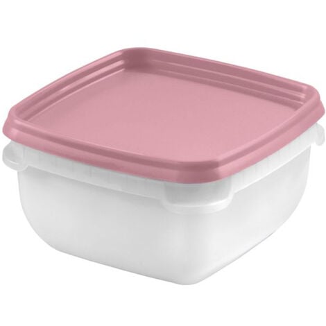 Lot De 4 Boîtes De Congélation De 0,75 L - Couvercle Rose