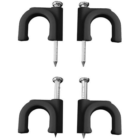 Agrafe Serre-câble Noire Pour Tuyau Tubulaire 2x2,5 N° 8 (boîte 100 U.)