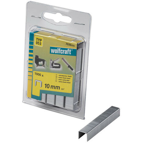 Pack De 1000 Agrafes Largeur 10mm. Type 053. 7036000 Wolfcraft