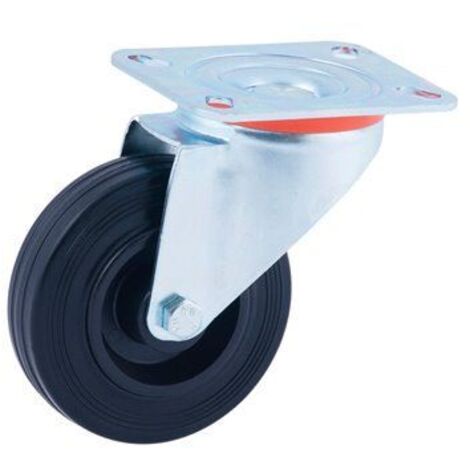 Roue En Caoutchouc Noir - Caoutchouc Ø80mm (ROUE) Afo