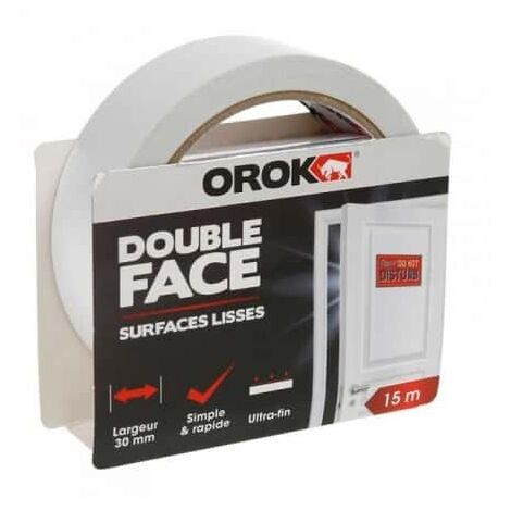 Orok Adhésif Double Face Surface Lisse15mx30mm - Orok