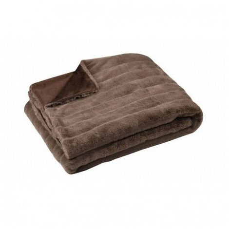 Stof Plaid Fluffy130x160cmchataigne - Stof