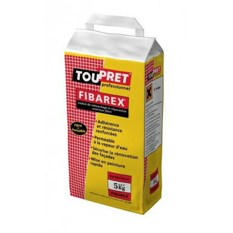 Toupret – Enduit de rebouchage fibré 5kg – Pour réparation extérieure ...