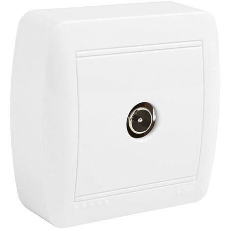 Prise de signal unique pour TV 74x72x28mm Surface murale Solera MUR94U