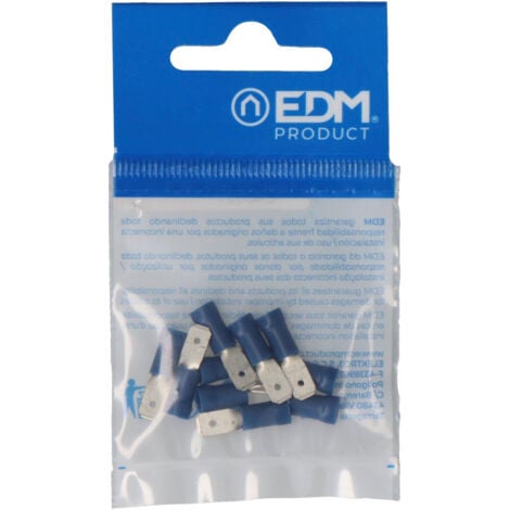 Borne Faston mâle à isolation rapide de 4,8 mm, 10 unités