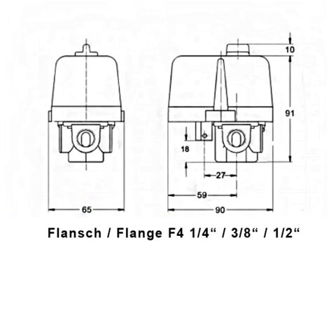 Condor Druckschalter Typ MDR 2/11 Anschluss 4 x G1/4 inkl ...