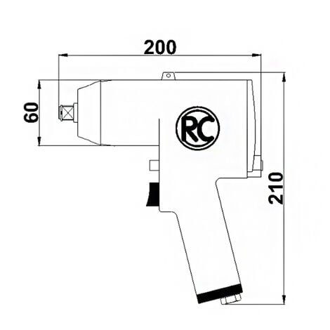 Rodcraft Schlagschrauber G1/2 2205 mit Stecknüssen RC2205