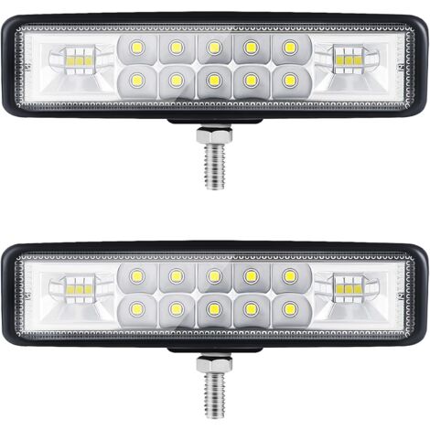 YMYNY 6” Phare LED Moto Phare de Travail led Tracteur 2 Rangs 9-36V ...