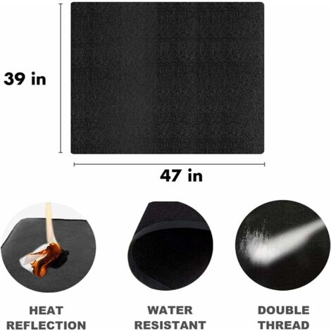 Tapis de cheminée ignifuge - tapis de sol pour grille - tapis de gril ...