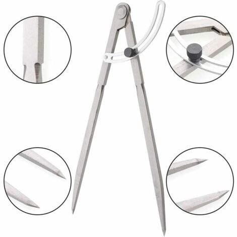 Compas à sec professionnel en acier au carbone 300 mm de grand diamètre ...