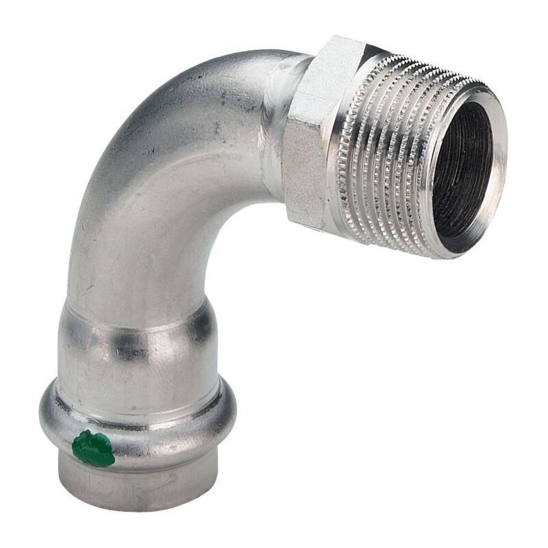 Viega arc Sanpress Inox 436957 42mmxR 1 1/2, 90 degrés, acier ...