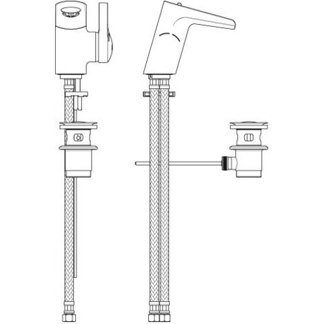 Mitigeur lavabo cascade Ideal Standard Melange B8630AA chromé pour ...