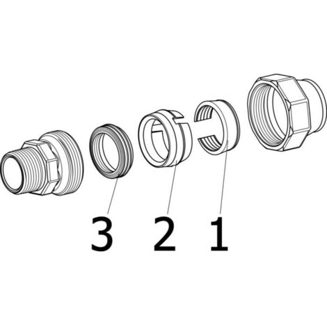 Viega Maxiplex raccord à vis 274191 Ø 63 mm x R 2, bronze, raccord à vis