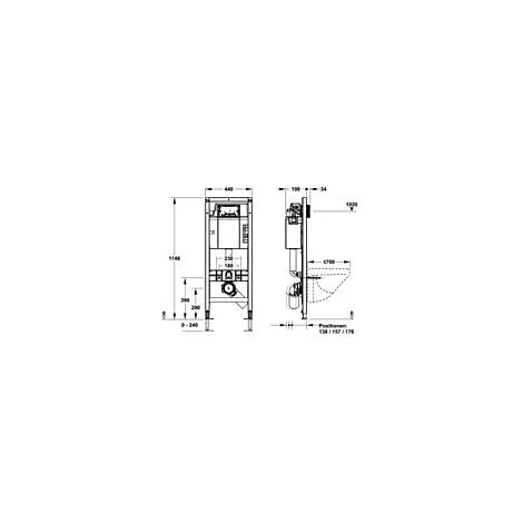 Mepa nextVIT WC element 513110 réservoir à encastrer 6 l, accessible ...