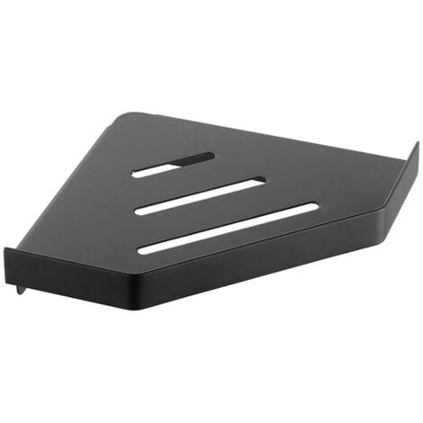 Tablette d'angle, support de salle de douche (noir)