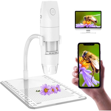Microscope Numérique WiFi, Mini Microscope de Grossissement 50x -1000x ...