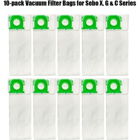 Lot de 10 sacs filtrants 6695AM pour aspirateurs verticaux Sebo ...